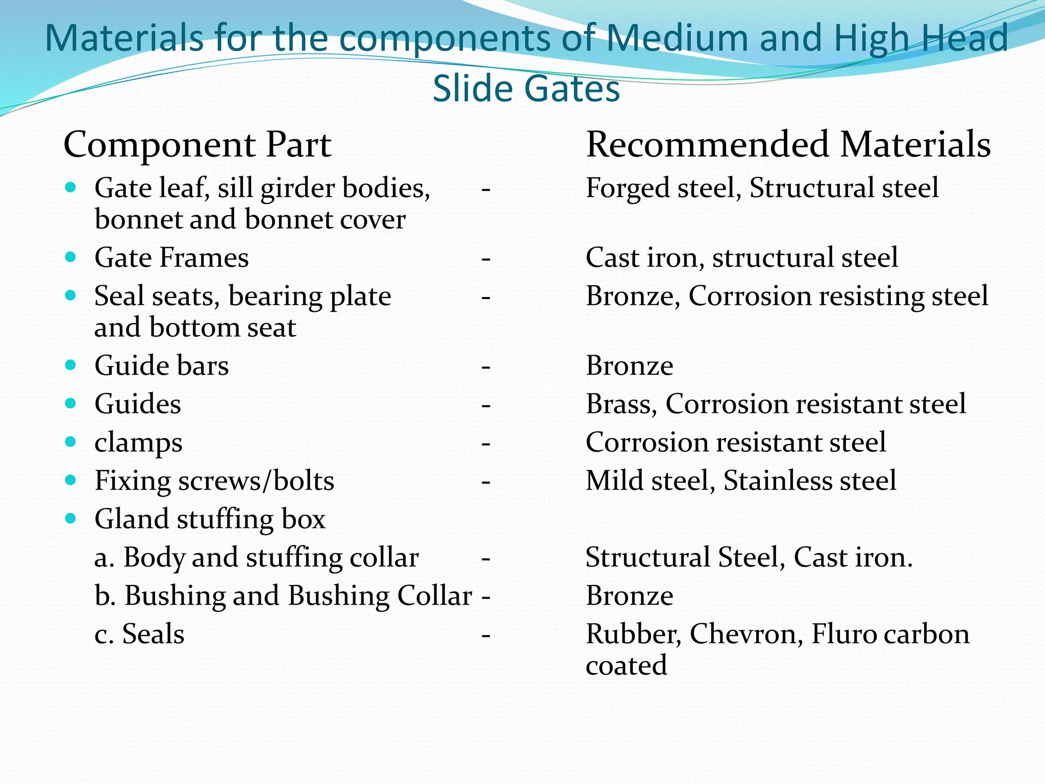 Various types of gates, their important components | PPTX