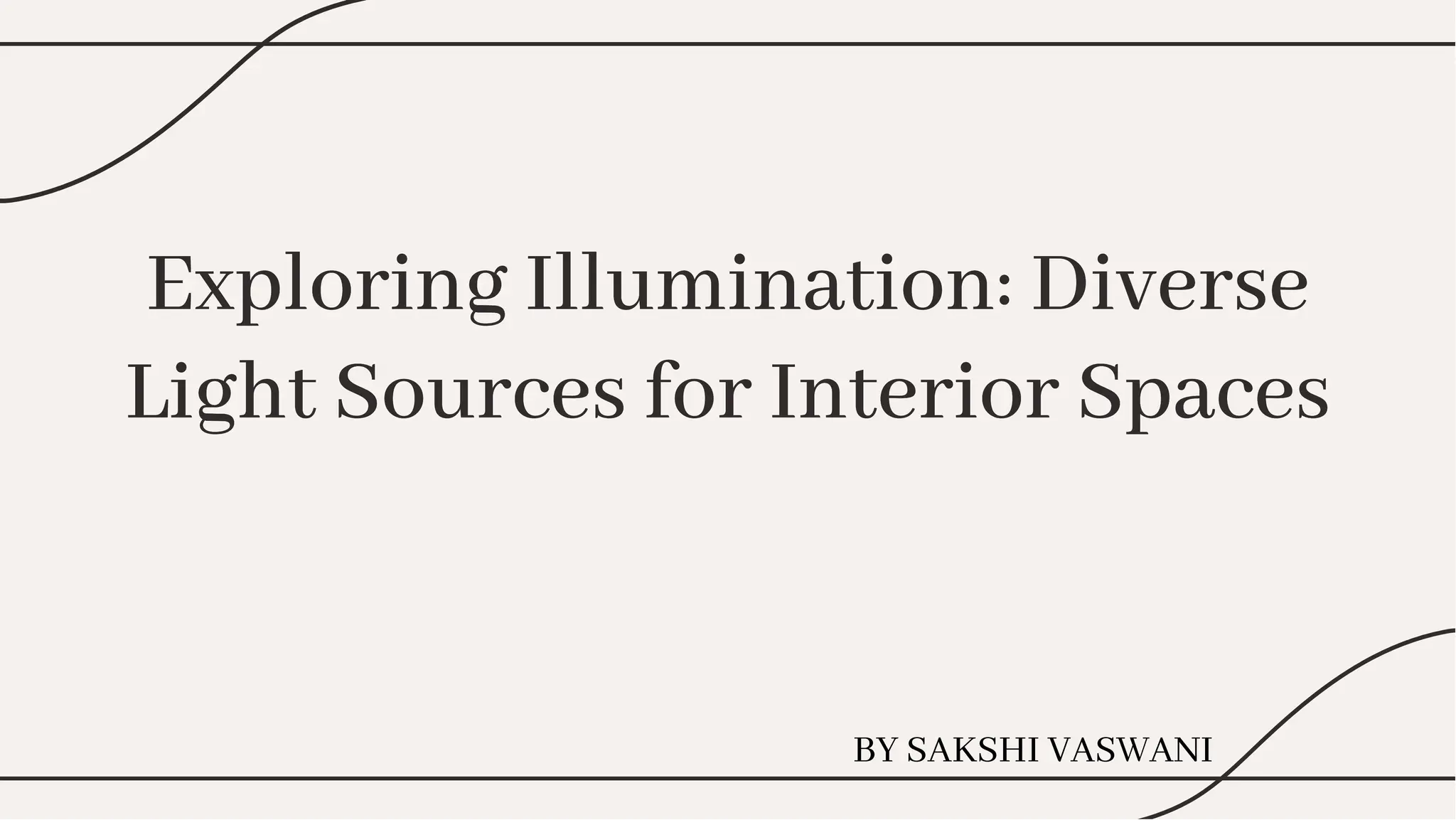 various types of light source that can be used in interior space BY ...