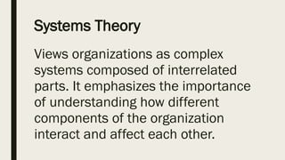 VARIOUS TYPES OF MANAGEMENT THEORIES.pptx