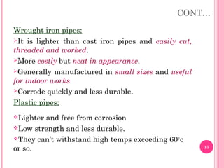 Various types of pressure pipes | PPT