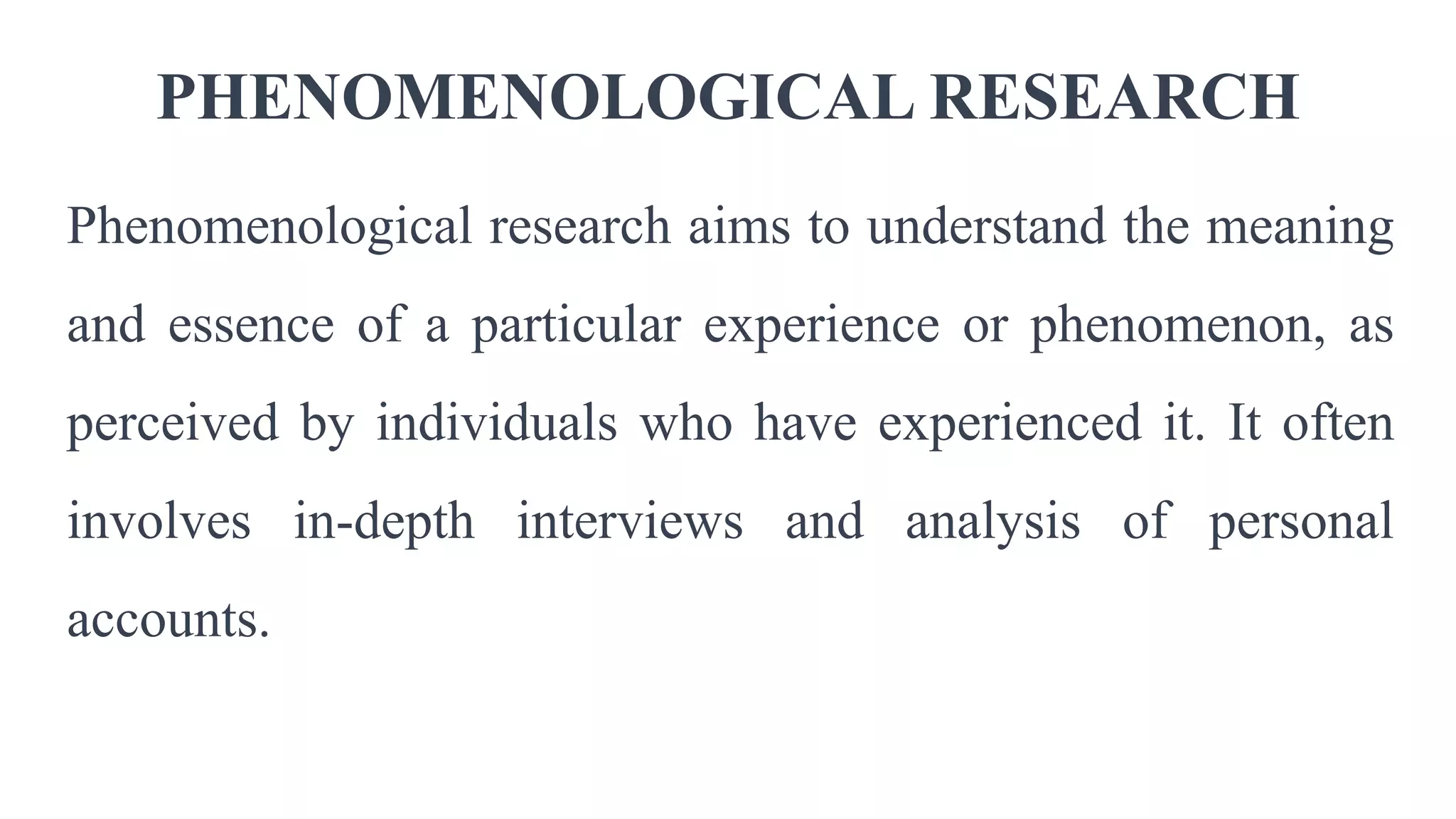 Various Types of Qualitative Research.pptx | Education