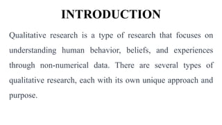 Various Types of Qualitative Research.pptx