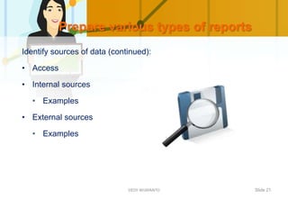 Various types of reports | PPTX