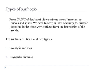 Various types of surfaces 131044119001 | PPTX