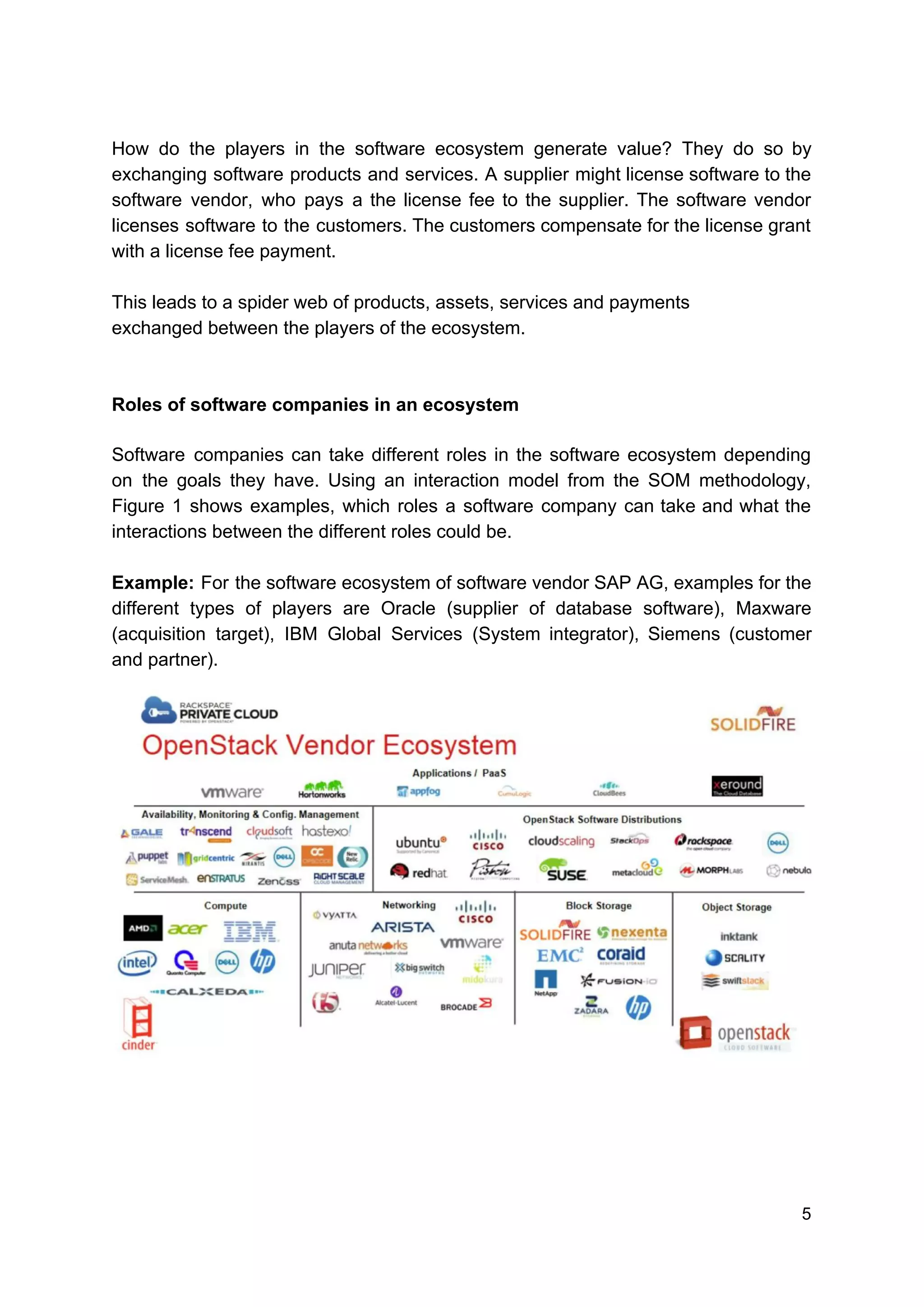 Various Types of Vendors that Exist in the Software Ecosystem | PDF