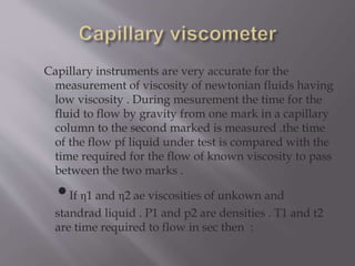 Various types of viscometers | PPTX