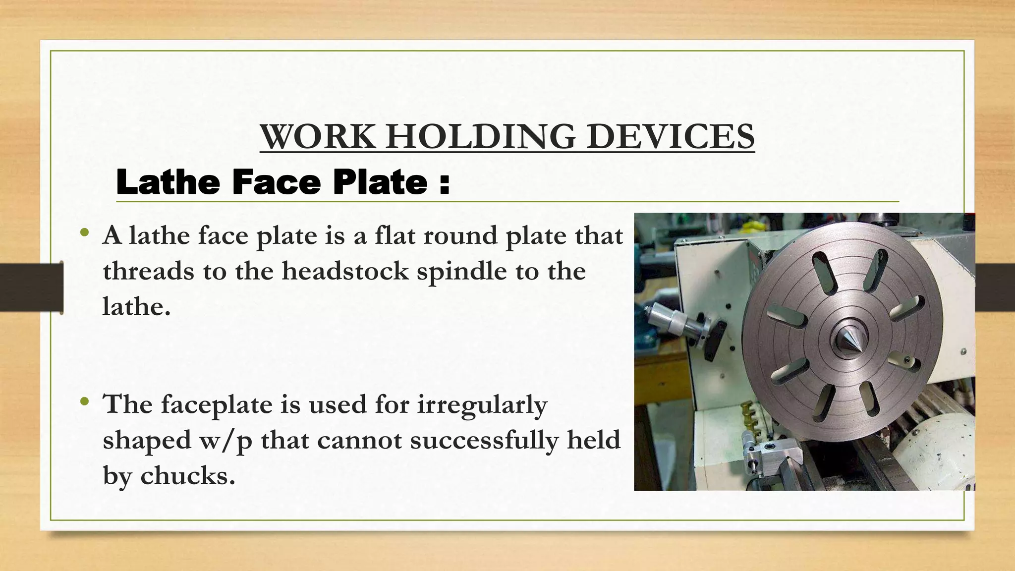 Various work holding devices | PPTX