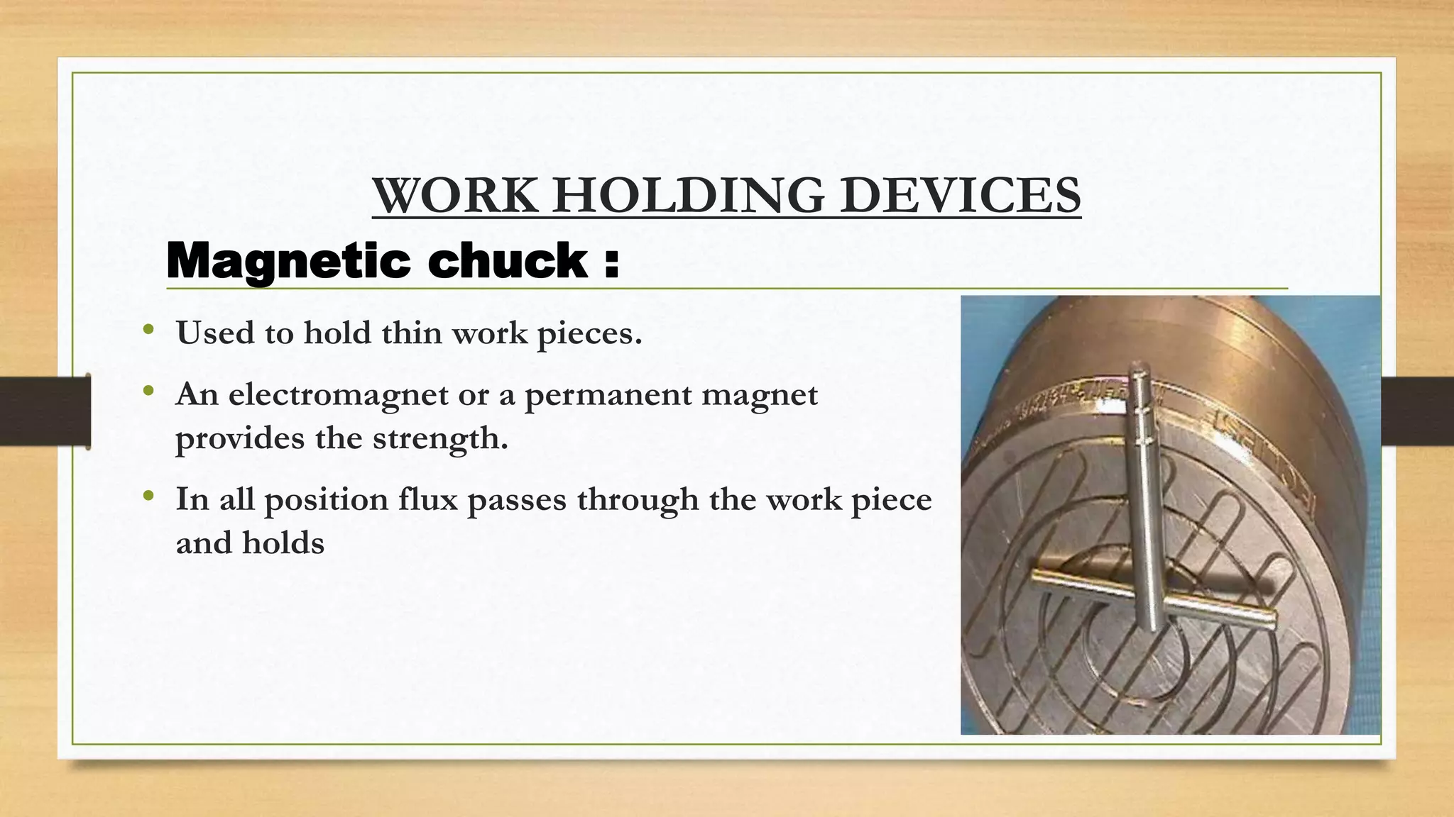 Various work holding devices | PPTX