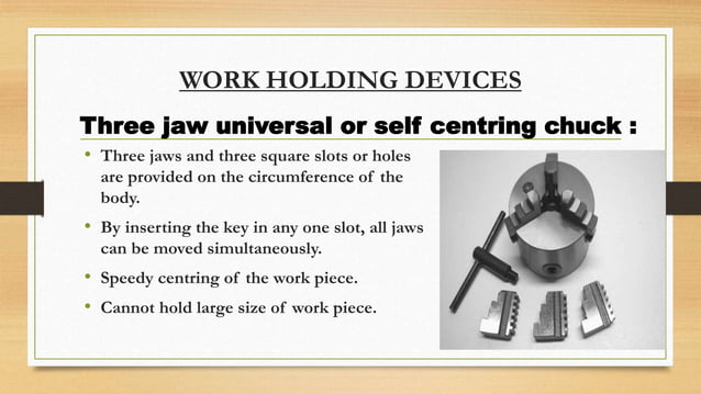 Various work holding devices | PPTX