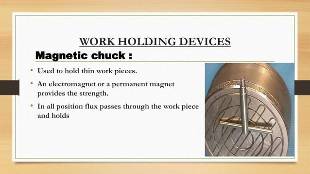 Various work holding devices | PPTX