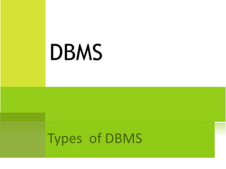 data base management system (DBMS) | PPT