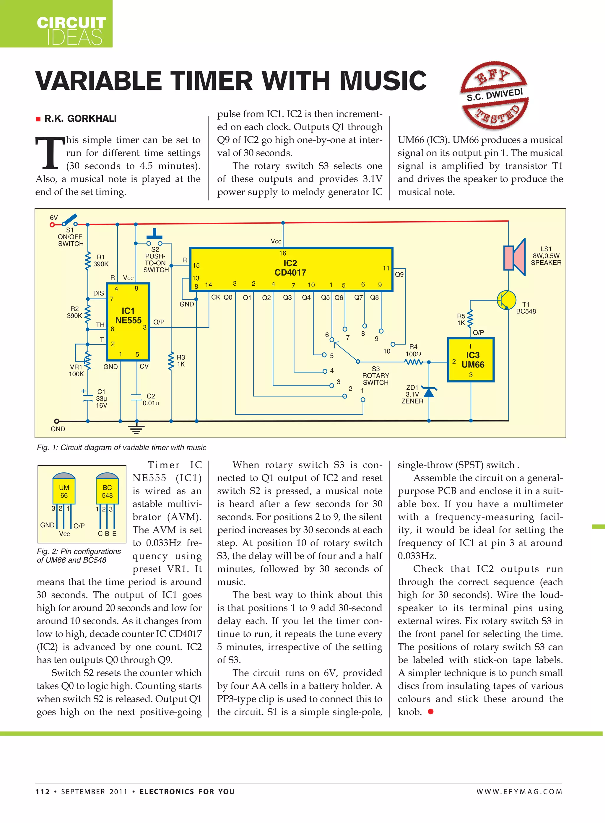 Vari timer with music | PDF