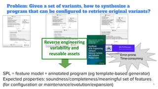 Generative AI for Reengineering Variants into Software Product Lines: An Experience Report | PDF
