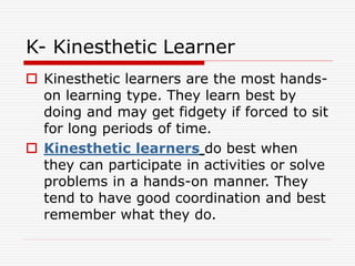 A guide to several types learning styles.ppt