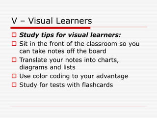 A guide to several types learning styles.ppt