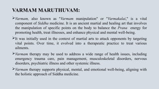 VARMAM Standard of procedure for the varmam related to head | PPTX