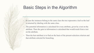 Improved J48 classification algorithm for predication of diabetes | PPTX