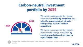 Varma's new climate targets | PPT