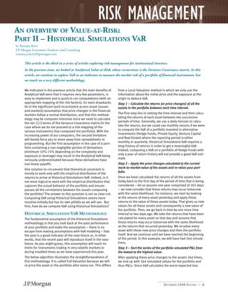 VaR Methodologies Jp Morgan | PDF