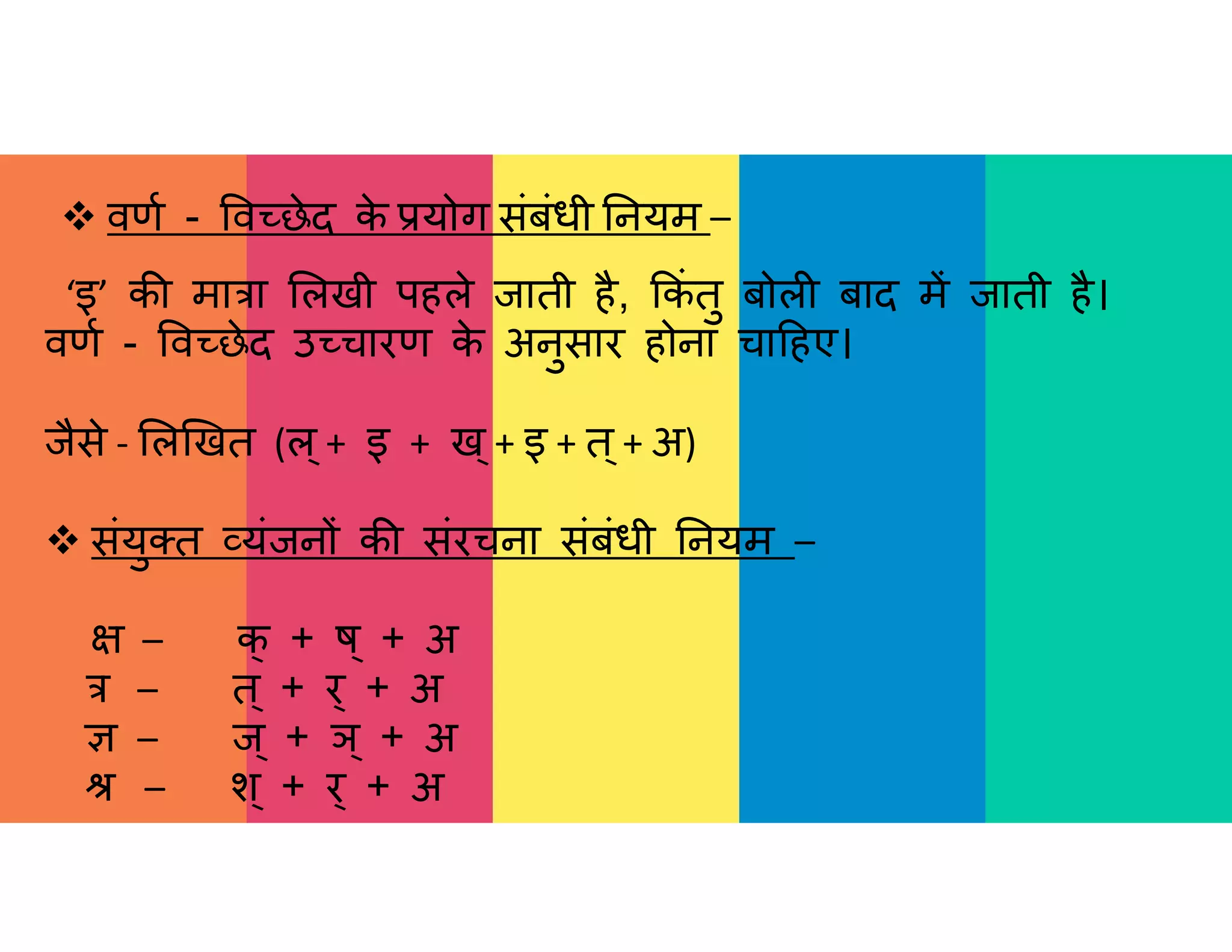Hindi Grammar - Varn vichched (Letter- disjoint) | PDF