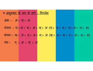 Hindi Grammar - Varn vichched (Letter- disjoint) | PDF