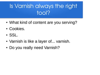 Accelerate your web app with a layer of Varnish | ODP | Programming Languages | Computing