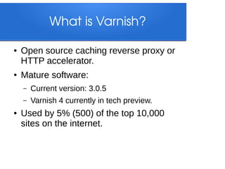 Accelerate your web app with a layer of Varnish | ODP | Programming Languages | Computing