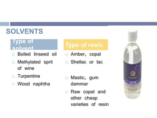 Varnishes | PPTX
