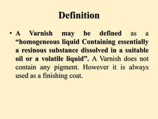 Varnishes | PPTX
