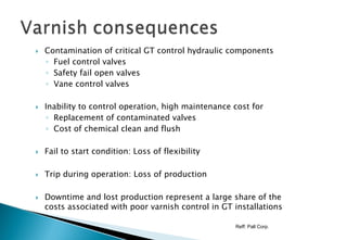 Varnish in turbine lube | PDF