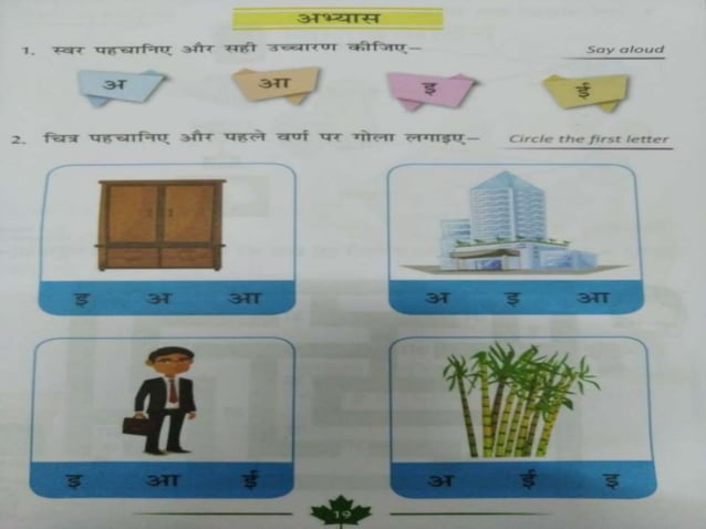 Varnmala ( swar) 4 letter part 2 | PPT