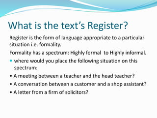 Voice Audience Register Purpose | PPTX