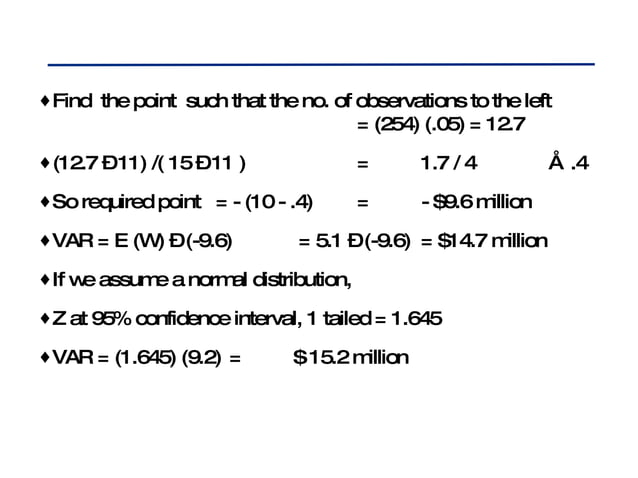 Var Problems | PPT | Stocks and Bonds | Personal Investing