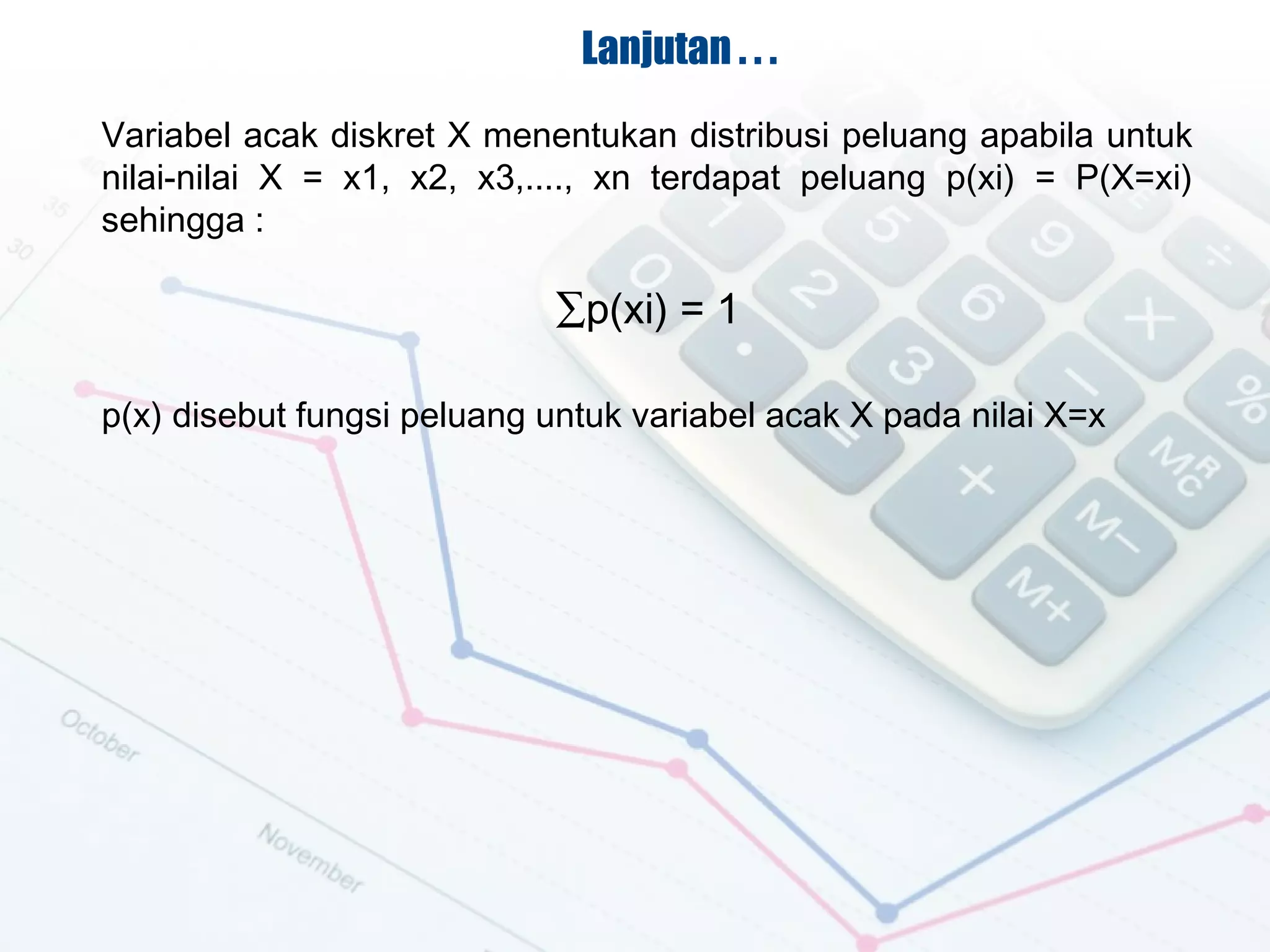variabel random dan distribusi peluang | PDF