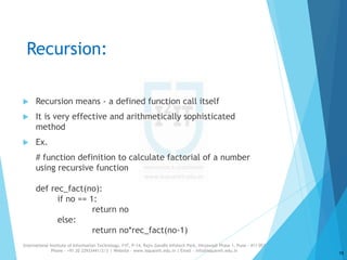 Functions in Python | PPTX