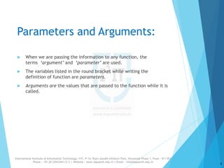 Functions in Python | PPTX