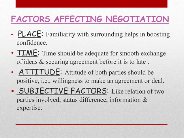 Negotiation | PPTX | Family and Relationships