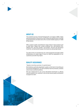 Varshil Packaging Private Company Limited. | PDF