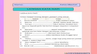 latihan bahasa melayu powerpoint tatabahasa tahap 2 | PPTX