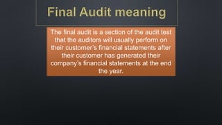 Final audit | PPTX