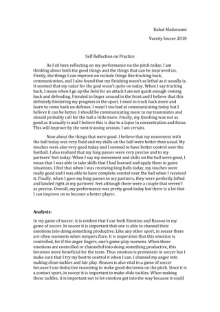 Varsity soccer analysis | PDF