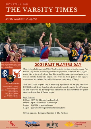 Varsity Times. Volume 6 - 2021 | PDF