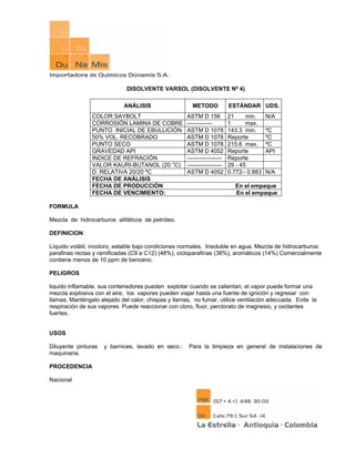 Varsol | PDF