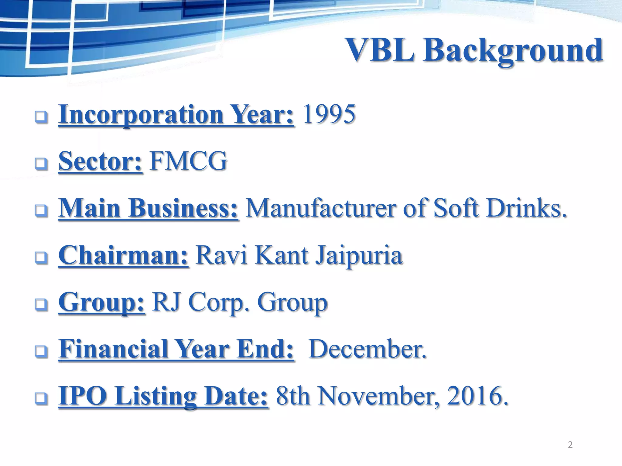 Varun Beverages Ltd | PPTX