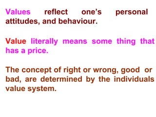 Values For Managers | Varun Daahal | PPT