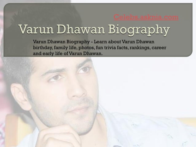 Varun dhawan biography | PDF
