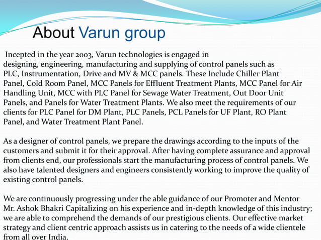 Varun group | PPT