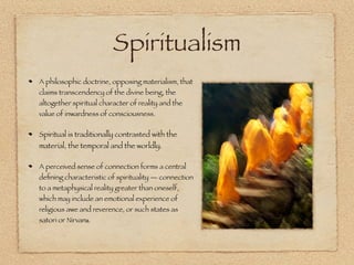 Materialism Vs Spiritualism | KEY