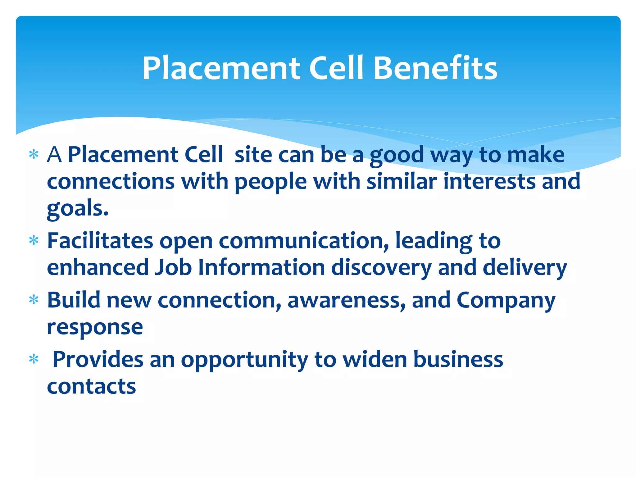 Placement Cell project | PPTX