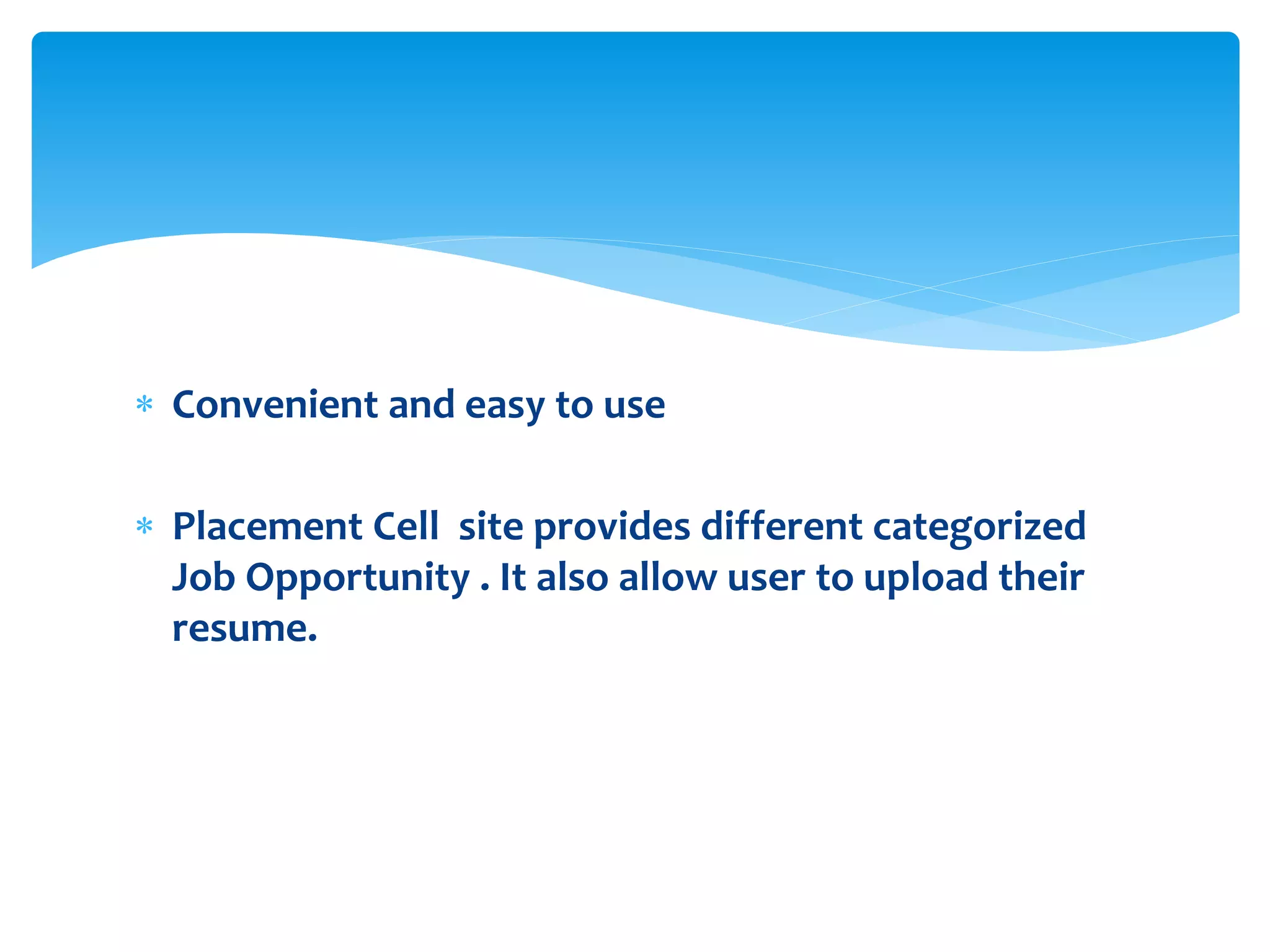 Placement Cell project | PPTX